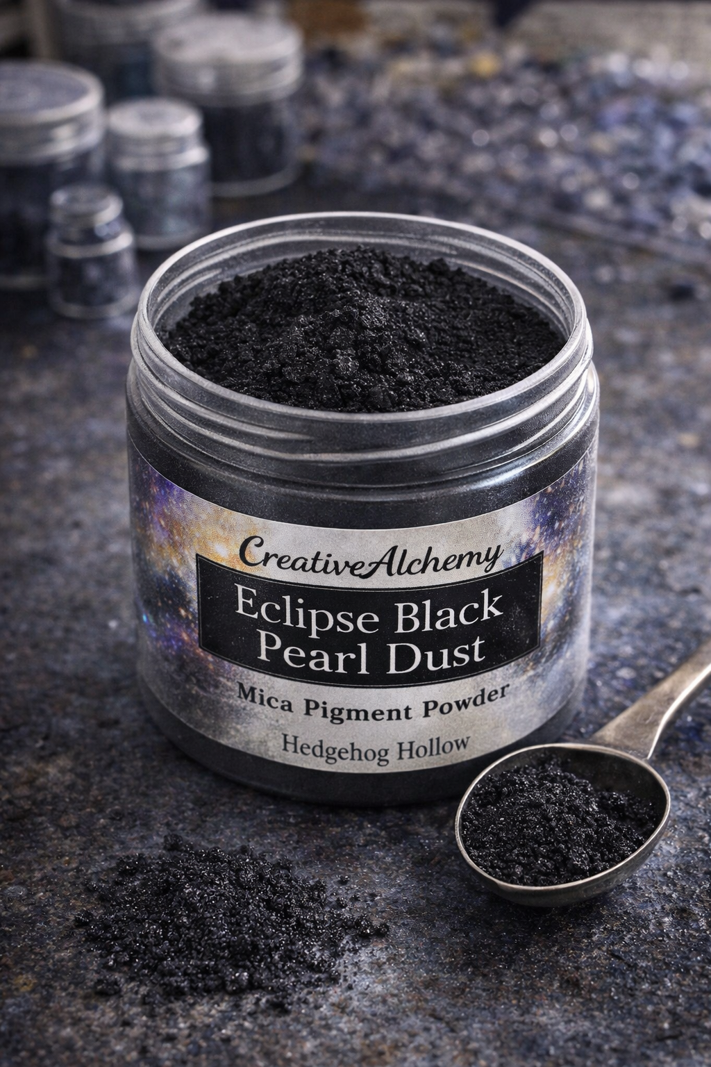 Eclipse Black Pearl Dust – Creative Alchemy Mica Pigment Powder ...