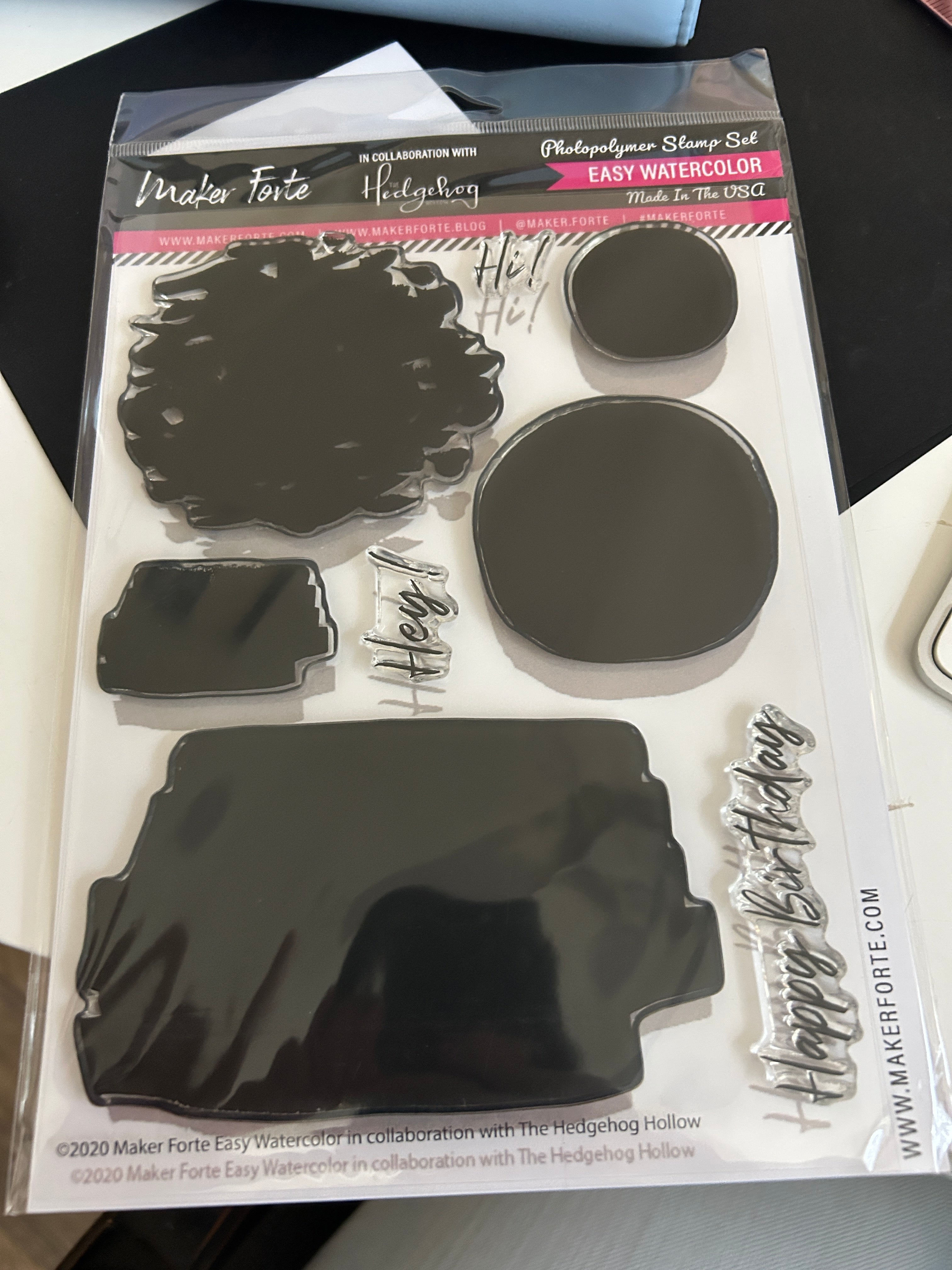 6x8 Easy Watercolor Stamp Set – Hedgehog Hollow