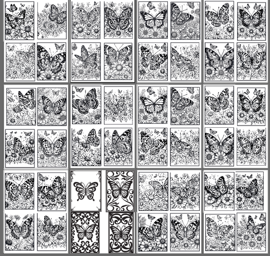 Flutter & Foil Butterfly Cardfront Pack | Foilable & Color-Ready Desig ...