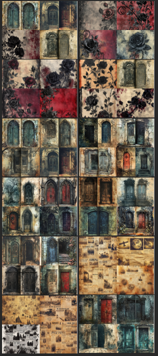 Whispers Behind the Door Designer Card Fronts Paper Pack – 48 Unique D ...